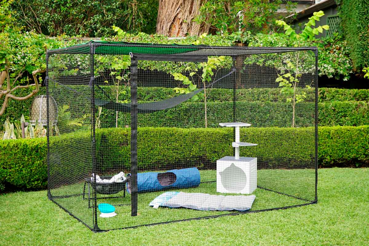 Freestanding 2.5m Cat Enclosure – Catnets Singapore